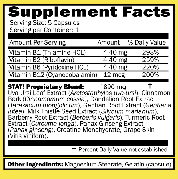 Stat Flush 5 Capsules Best Detox Capsules Detox & Pass With Full Body ...